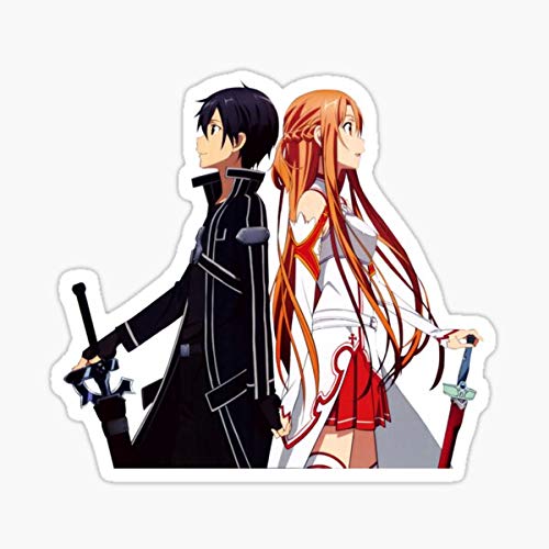 Buy Kirito and Asuna Kawaii Sticker - Sticker Graphic - Auto, Wall ...