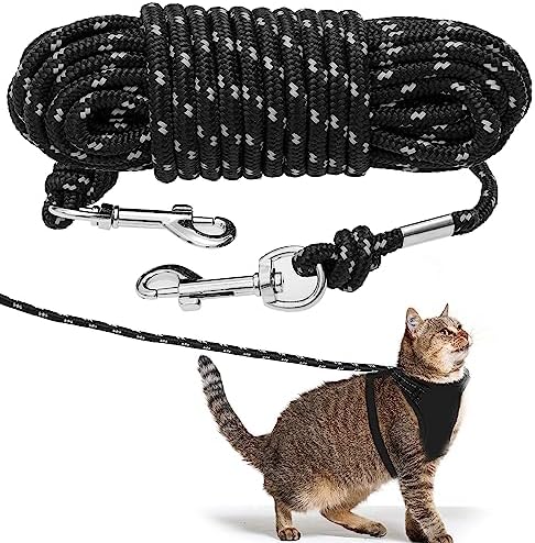 Pet Supplies : Long Cat Leash 30 FT for Walking Training Camping ...