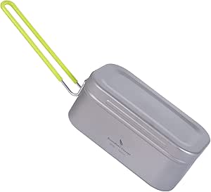 Boundless Voyage Titanium Mess Tin with Lid Silicon Anti-scalding ...