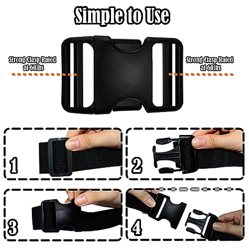 Snapklik.com : Buckles For Straps 1.5 Inch, 4 Pack Quick Side Release ...