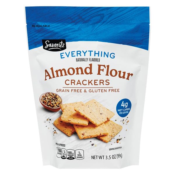 Amazon.com: Generic Savoritz Almond Flour Crackers - 3.5 oz (100g) (3.5 ...