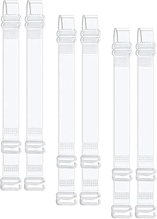 MUSSIN Clear Bra Strap 3 Pairs Invisible Non-Slip Adjustable Bra Straps ...