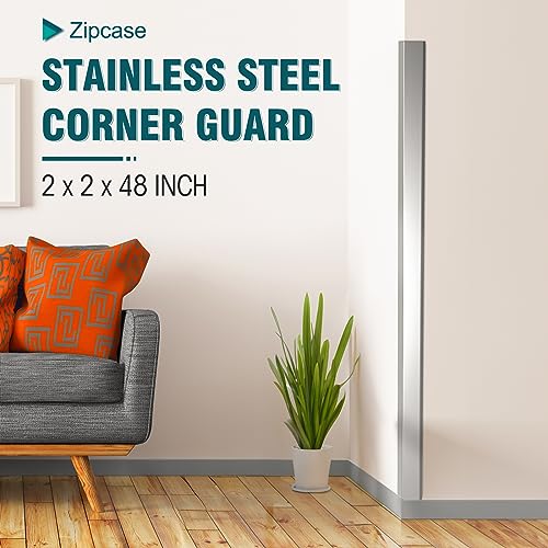 Snapklik.com : Zipcase Stainless Steel Wall Corner Guard 2 X 2 X 48 ...