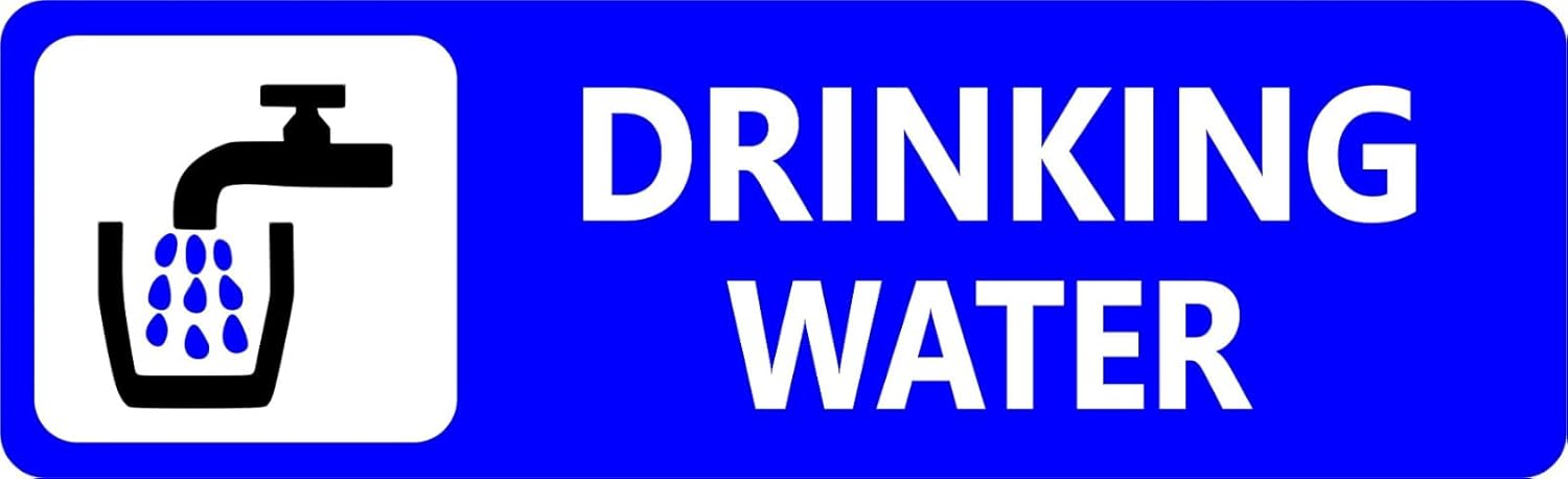 Drinking water sign board one language English Qty-2 nos (FOAM 5MM, 8X8 ...