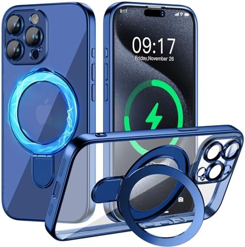 Amazon.com: Pmteyoim Magnetic for iPhone 15 Pro Case with Invisible ...