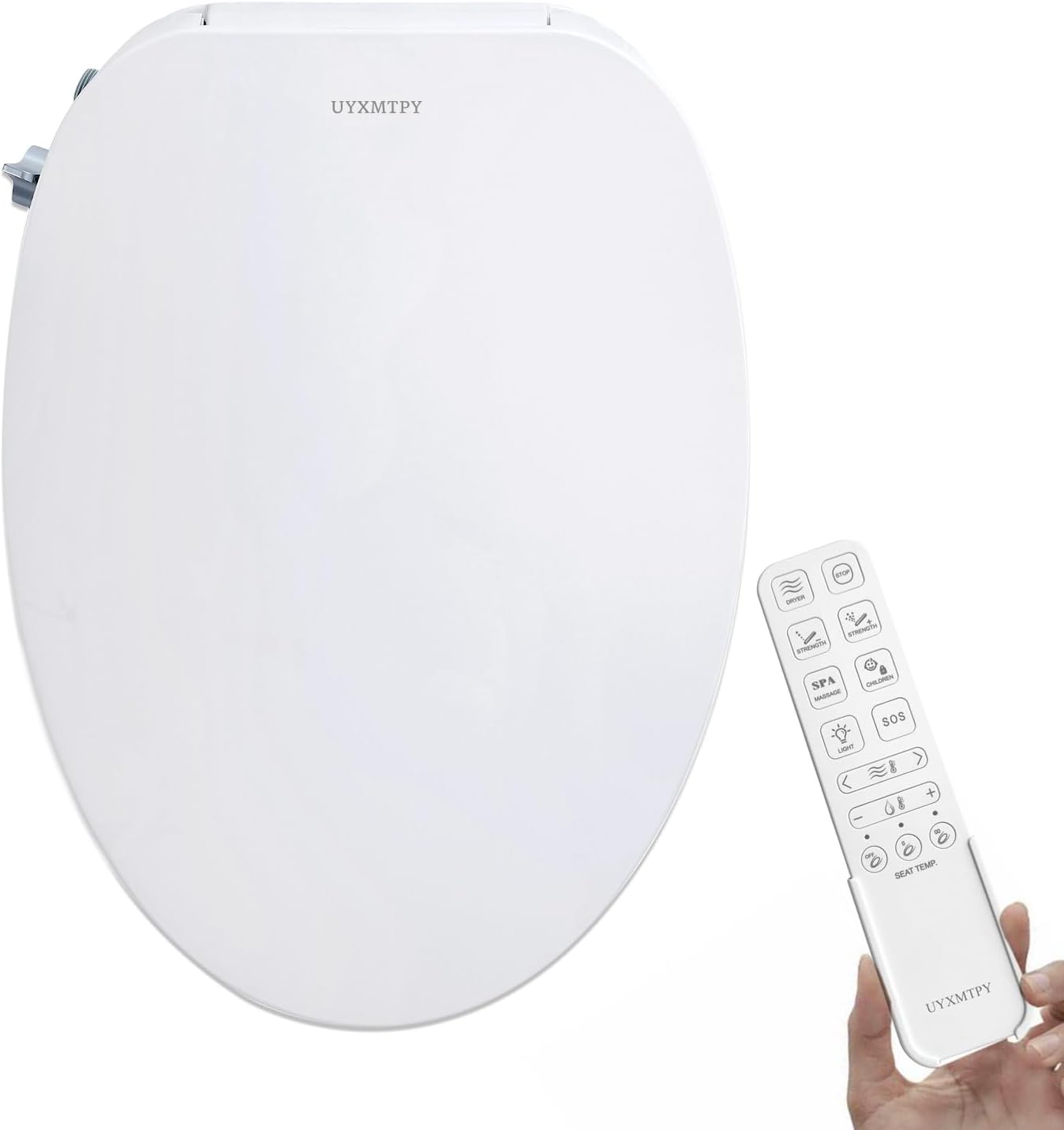 UYXMTPY Elongated Electronic Bidet Toilet Seat with Wireless Remote ...