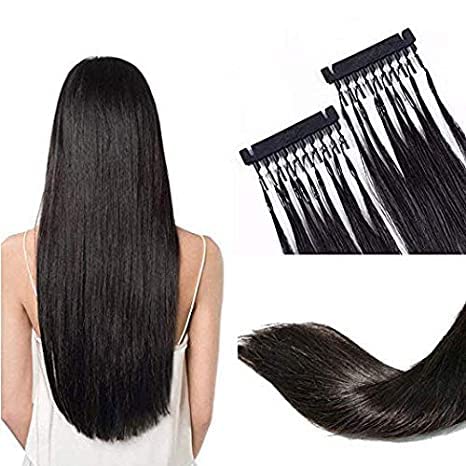 Amazon.com : 6D Extension Human Hair,for Hair Extensions 6D Machine ...