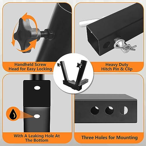 Snapklik.com : KAIRAY Hitch Mount 3 Flag Pole Holder Three-Headed ...