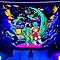 Amazon.com: Funny Space Astronaut Alien Blacklight Tapestry UV Reactive ...