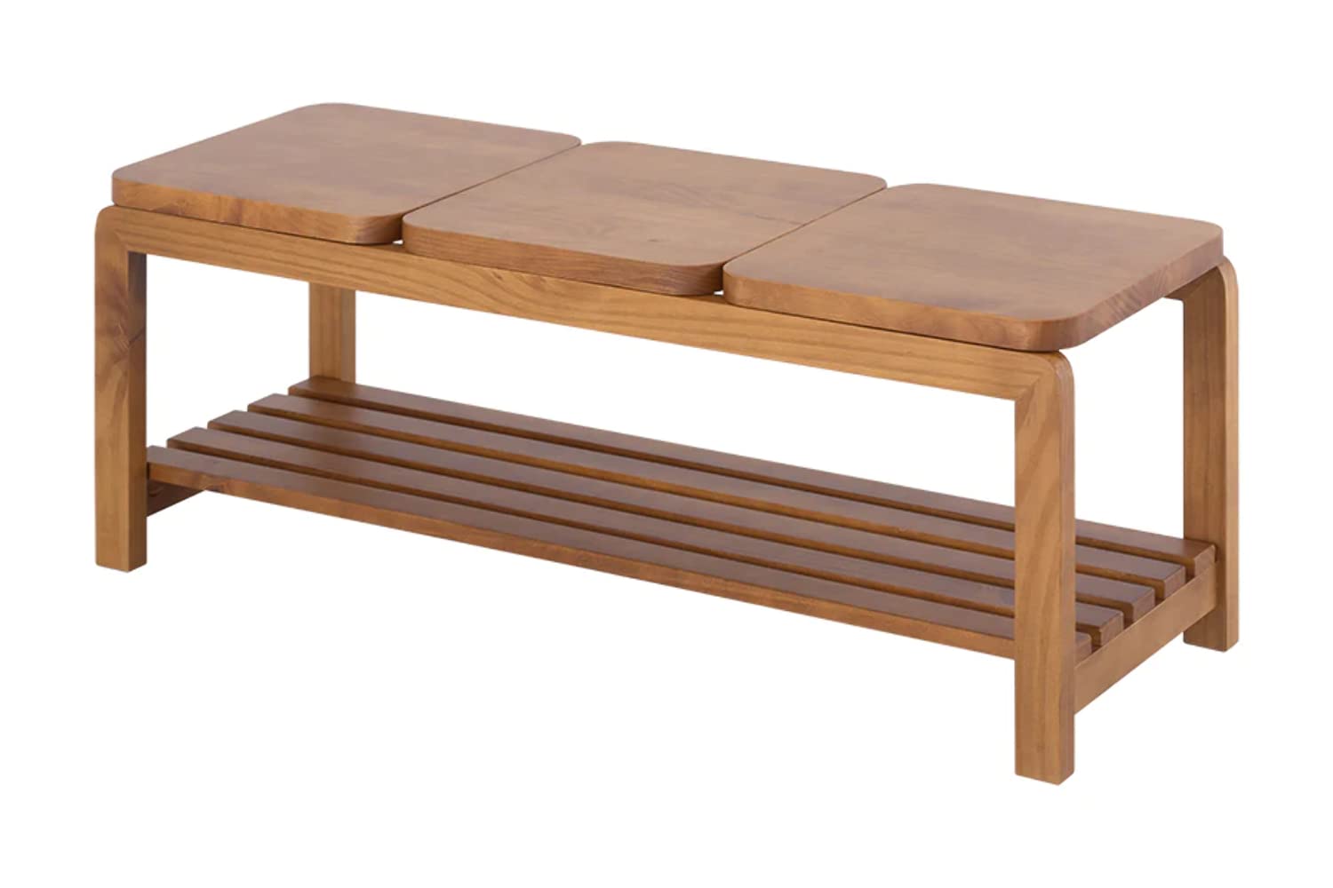 Banco de Madeira 3 Lugares Natu Meu Móvel de Madeira - Nozes | Amazon ...