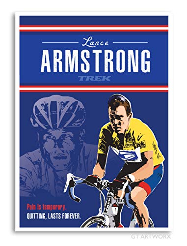 Lance Armstrong a3 Unframed Print. Grand Tour Bicycle Bike Race Poster ...