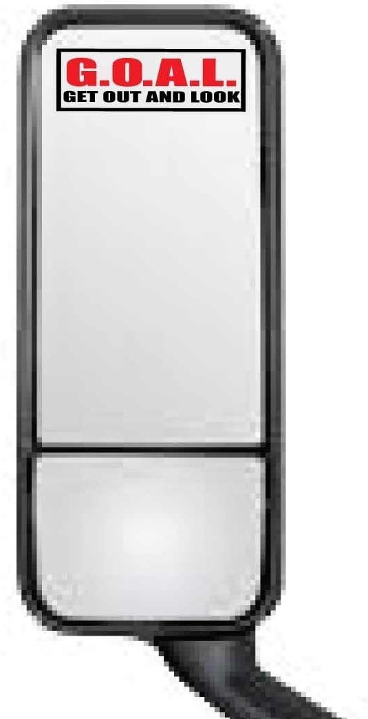 Amazon.com: Goal 4" x 2" Mirror Stickers for semi Trucks Cars ...