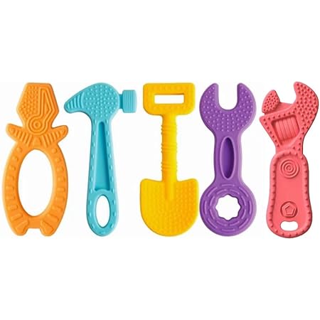 Amazon.com : PandaEar Baby Teething Toys, Soft Silicone Tool Baby ...