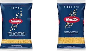 Barilla Sopa de Letra 200 g + Sopa de Fideo No.0 200 g : Amazon.com.mx ...