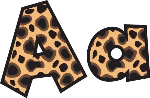 Amazon.com: Teacher Created Resources Cheetah 4-Inch Fun Font Letters ...