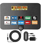 Amazon.com: GREVA 4K Amplified HD Digital TV Antenna Indoor Long 1000 ...
