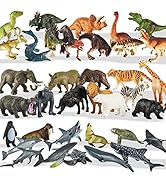 TOEY PLAY 52PCS Animal Figures Toys for Kids, Large and Small Wild ...