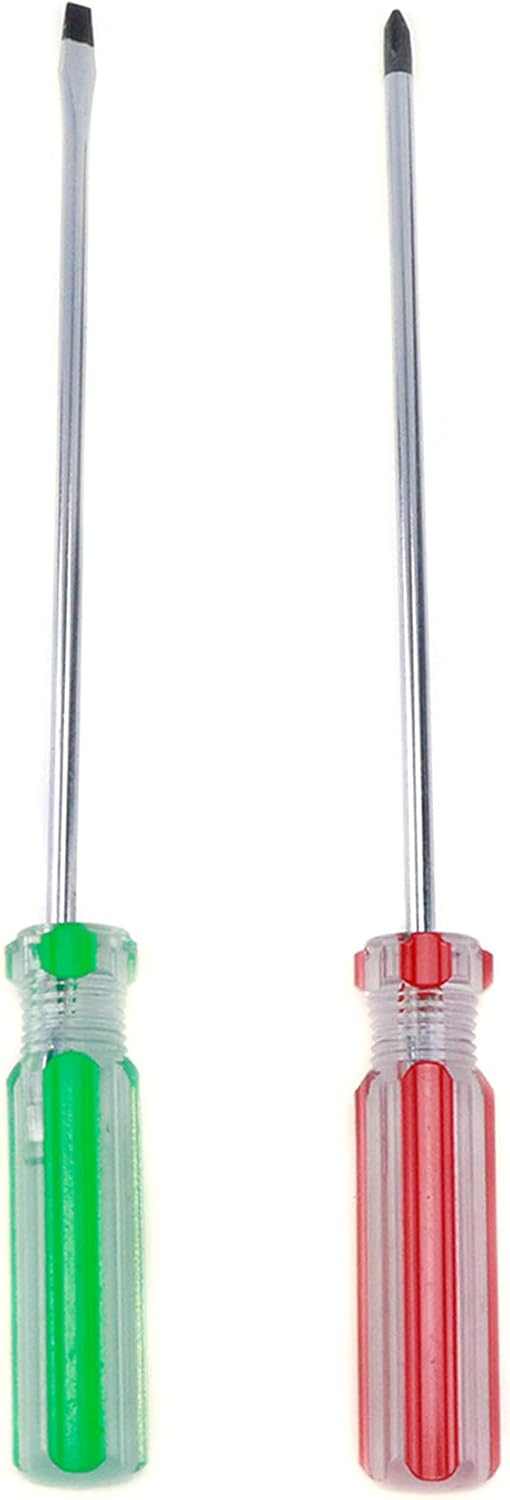 MY MIRONEY 2 Pieces Long Screwdriver Set, Magnetic Tip Screwdriver Flat ...