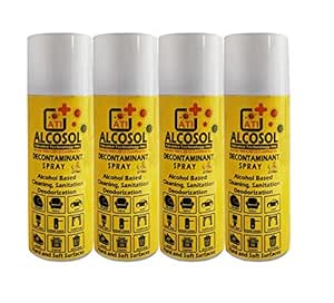 ALCOSOL DECONTAMINANT SPRAY 120 ML BUY 4 PACK Rs 320 : Amazon.in ...