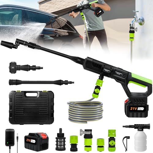 Amazon.com : KlrSwp 15000mAh Cordless Pressure Washer Battery Powered ...
