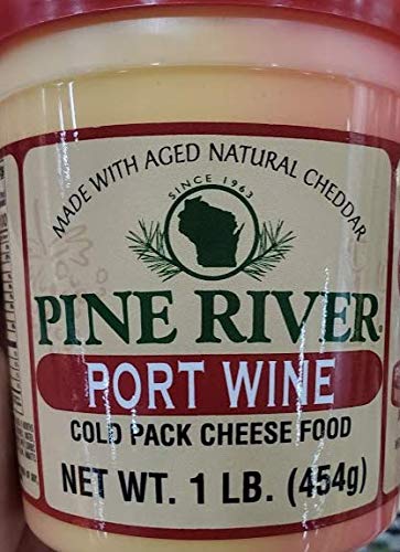 Amazon.com: Pine River Port Wine Cold Pack Cheese Food 16 oz Made with ...