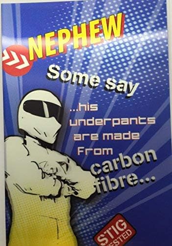 Top Gear The Stig Nephew 3D Holographic Birthday Greeting Card : Amazon ...