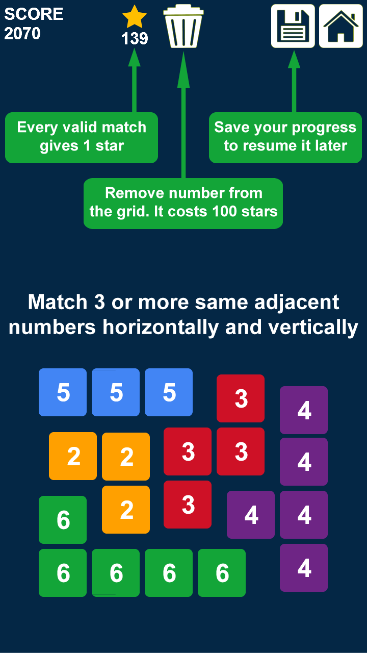 Match-3 Math Puzzles: Drag n Match Numbers:Amazon.co.jp:Appstore for ...