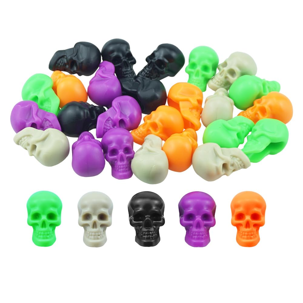 Amazon.com: SaktopDeco Small Skull Mini Plastic Skull Heads Decor ...