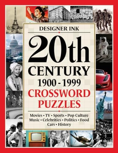 20th Century Crossword Puzzles: LARGER PRINT - 1900-1999 - Movies, TV ...