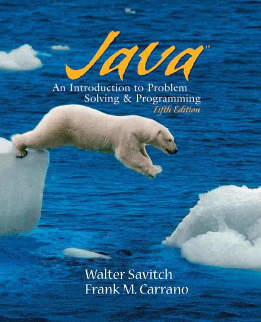 Java: An Introduction to Problem Solving & Programming: Savitch, Walter, Carrano, Frank M ...