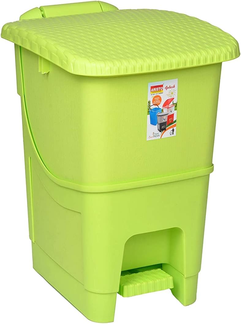 ARISTO Plastic Manual-Lift Garbage Waste Trash Bucket Dustbin with ...