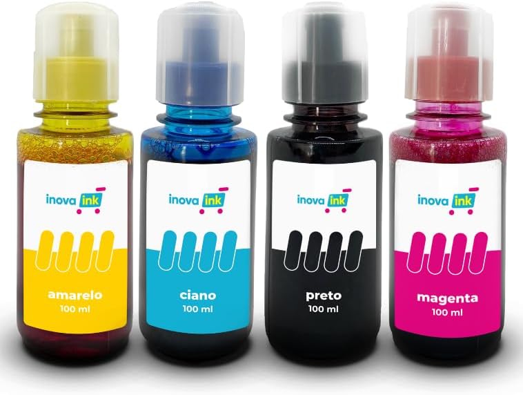 Kit 4 Tintas Compatível Impressora 581 340ml Inova Ink : Amazon.com.br ...