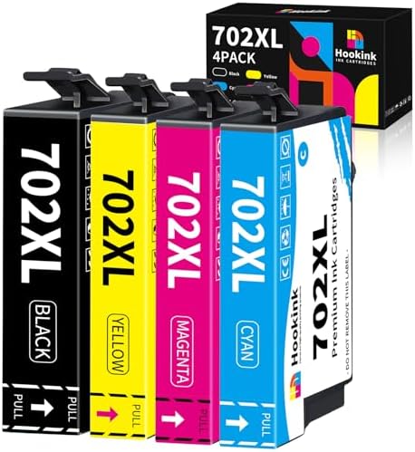 Amazon.com: Hookink 702XL 702 XL Remanufactured Ink Cartridges ...