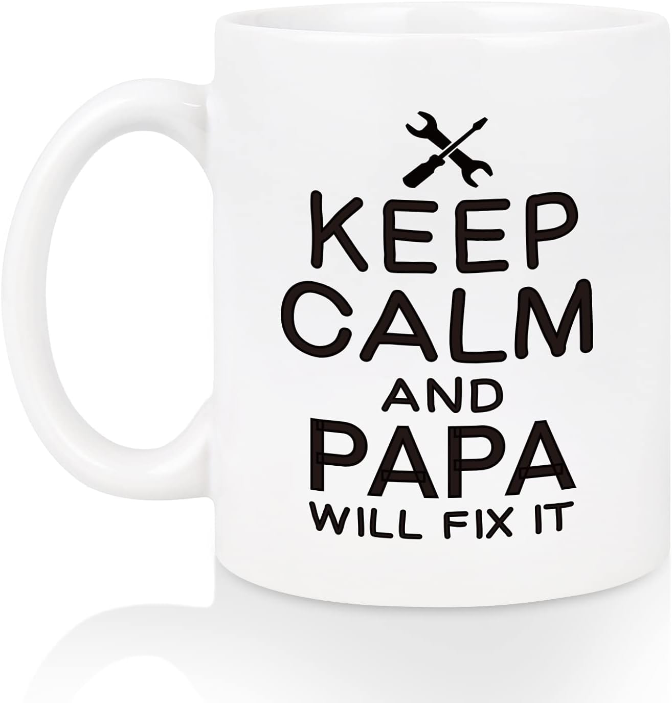 Amazon.com: Fathers Day Mugs for Dad, Keep Calm and Papa will Fix it ...