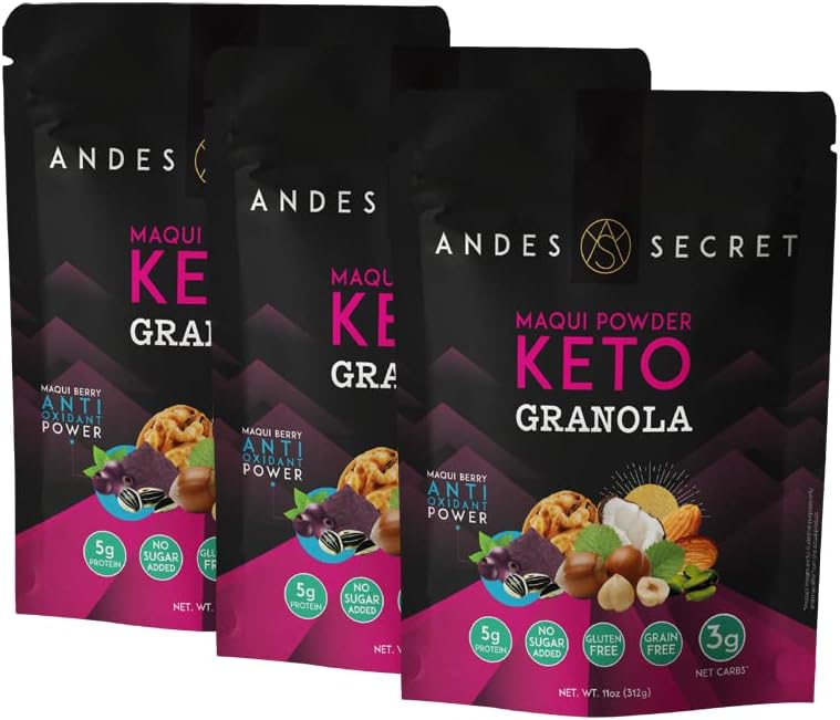 Amazon.com: Andes Secret Maqui Berry Keto Granola - Healthy Breakfast ...