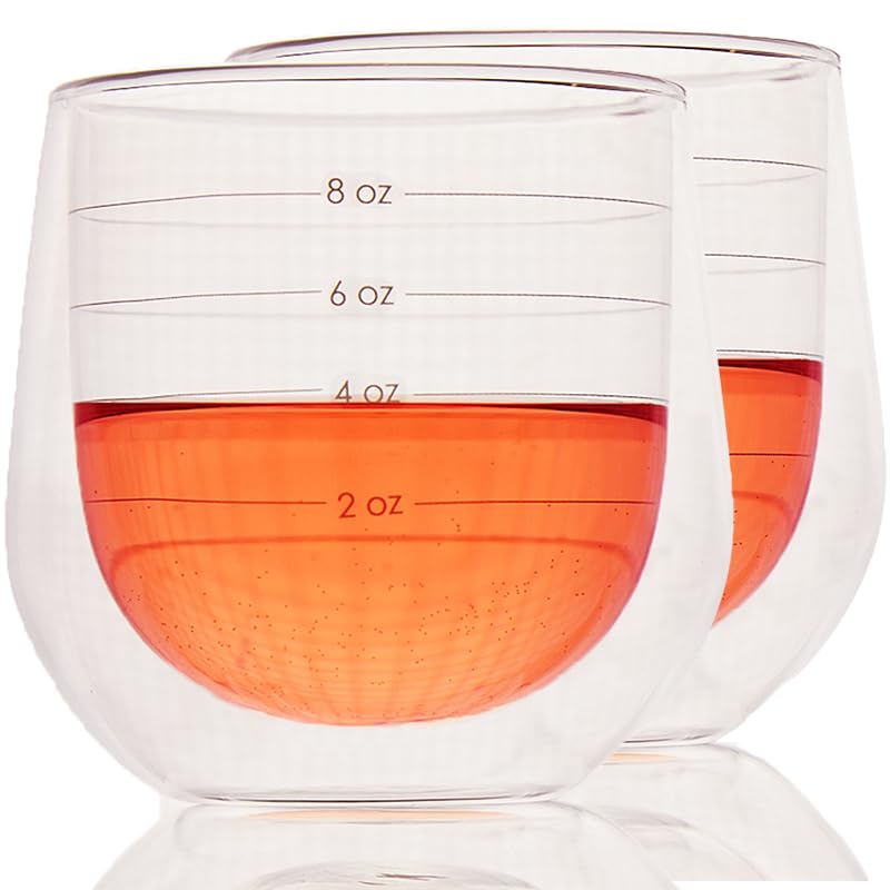 Amazon.com | Uba Portion Control Wine Glasses - Built-in Measurements ...