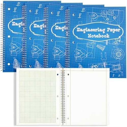 Colarr Engineering Computation Pad 8.5" x 11" Engineering Wirebound ...