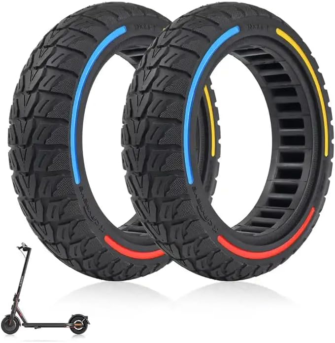 Amazon.com: Solid tires, 2PCS Electric Scooter Wheels 10x2.5 inch Solid ...