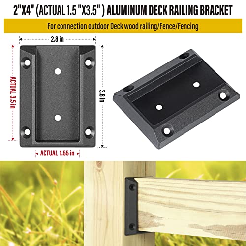 Snapklik.com : Epcee 20pcs ADC-12 Aluminum Deck Railing Bracket, Deck ...