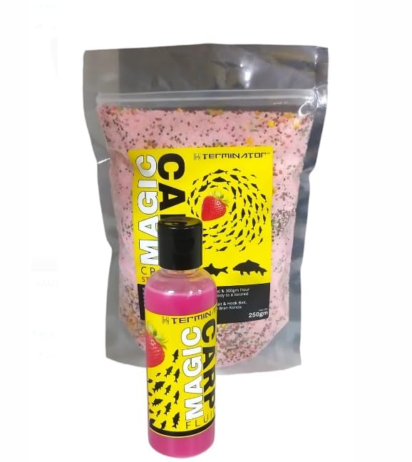 AUF HTERMINATOR Magic CARP Crumb 250GM and Magic CARP Fluid 100ML Fish ...