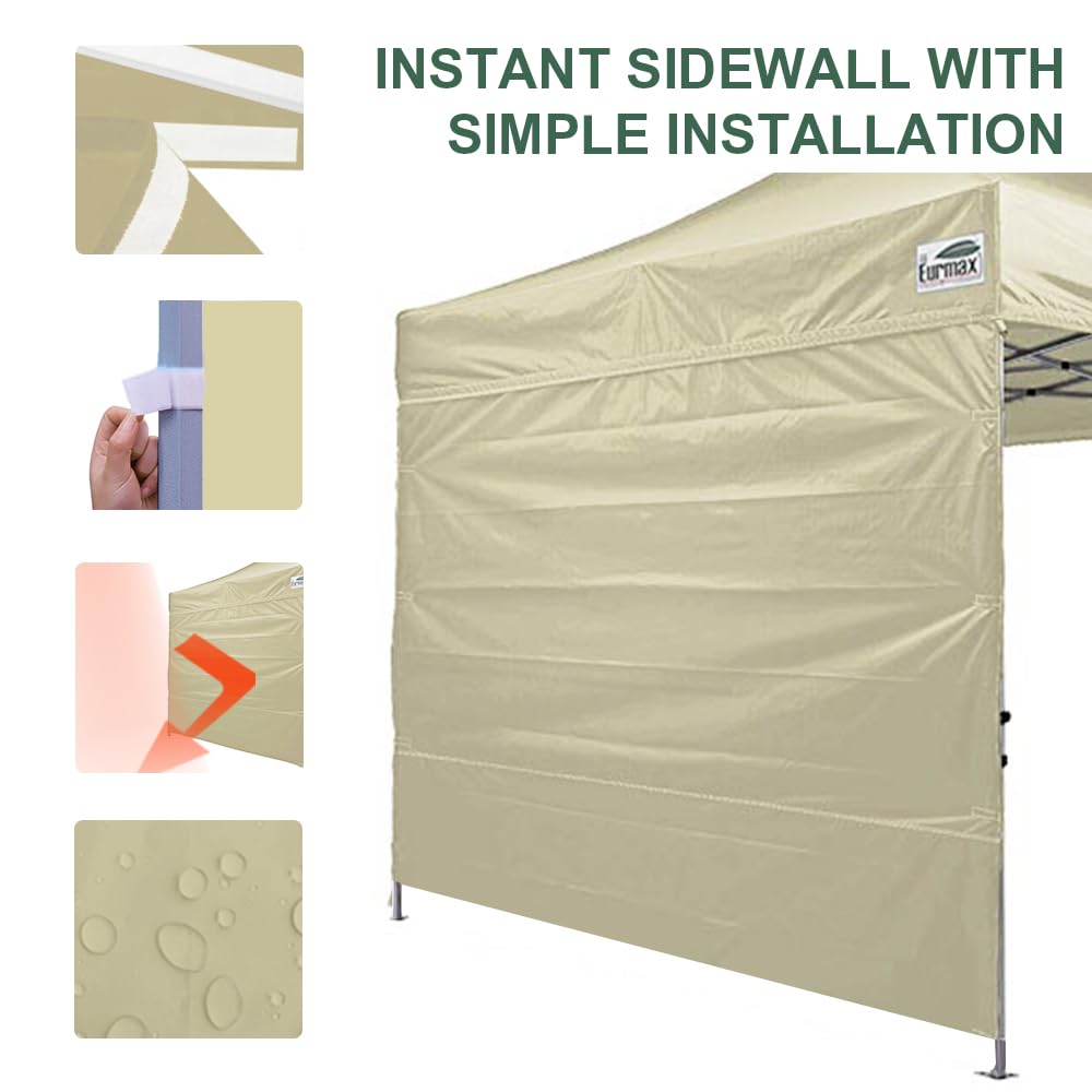 Snapklik.com : Eurmax USA Instant Canopy SunWall 10FT Pop Up Canopy ...
