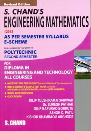 Buy Engineering Mathematics for Second Semester Polytechnic (MSBTE ...