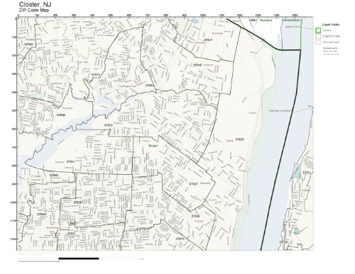 ZIP Code Wall Map of Closter, NJ ZIP Code Map Not Laminated: Amazon.com ...
