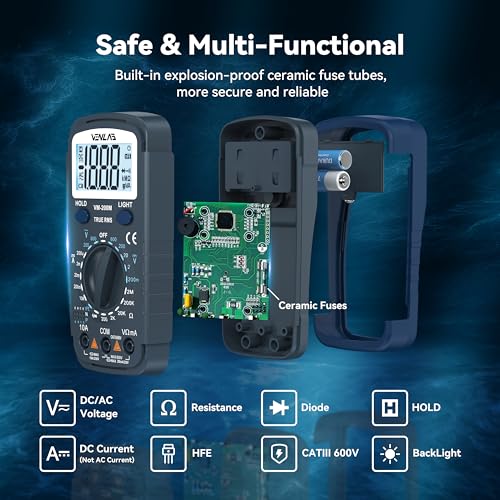Snapklik.com : Digital Multimeter DC AC Voltmeter, Ohm Meter, Fast ...