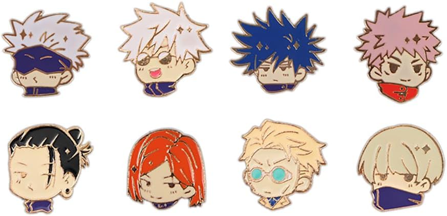Amazon.com: VNYIGDJS Anime JJK Pins 8PC - Anime Satoru Yuji Megumi ...