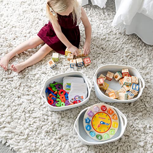 Snapklik.com : NaturalCozy 5-Piece Rectangle Storage Basket Set ...