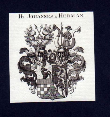 Johannes v. Herman Hermann Kupferstich Wappen : unbekannt: Amazon.de ...