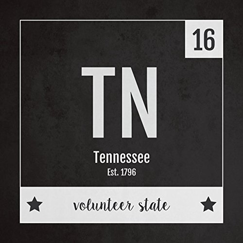 Amazon.com: Tennessee Print - Periodic Table Tennessee Home Wall Art ...