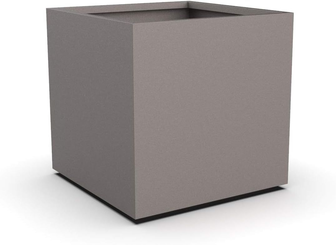 Amazon.com : Plantercraft Powder-Coated Aluminum Planter Box - Square ...
