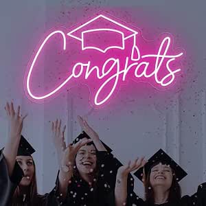 Amazon.com : Custom Congrats Grad Neon Sign,LED Neon Sign Congrat Neon ...